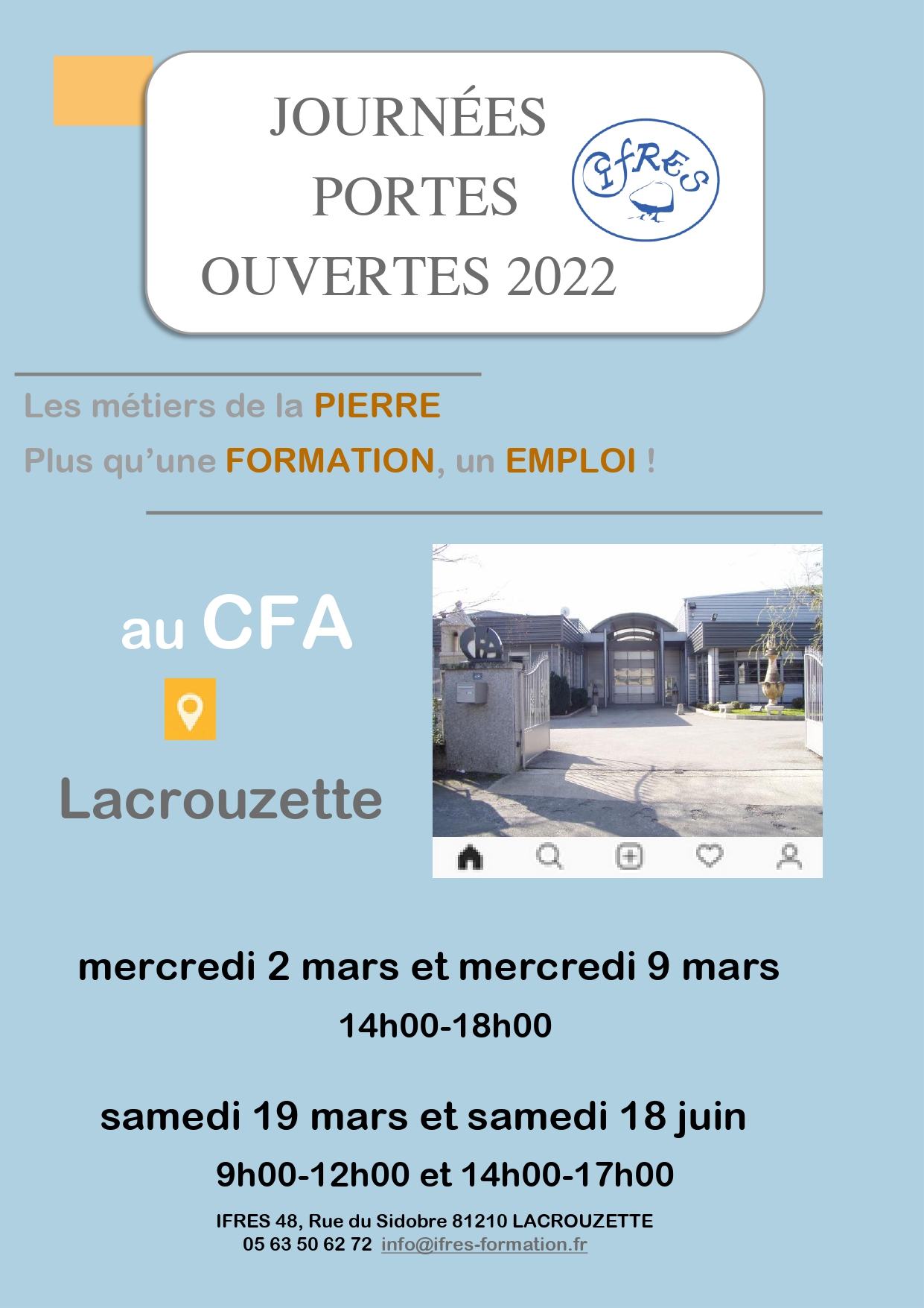 Journée Portes Ouvertes IFRES